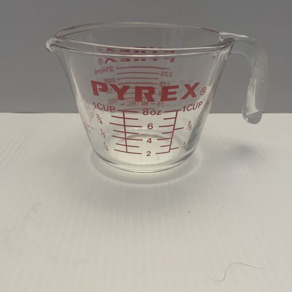 Kitchen | Vintage Pyrex 1cup 8 Oz Measuring Cup 58 With Red Lettering ...